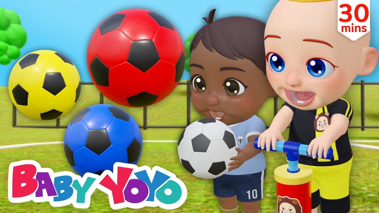 Soccer Balls Colors Video for Children | Color song | Ball | more ...