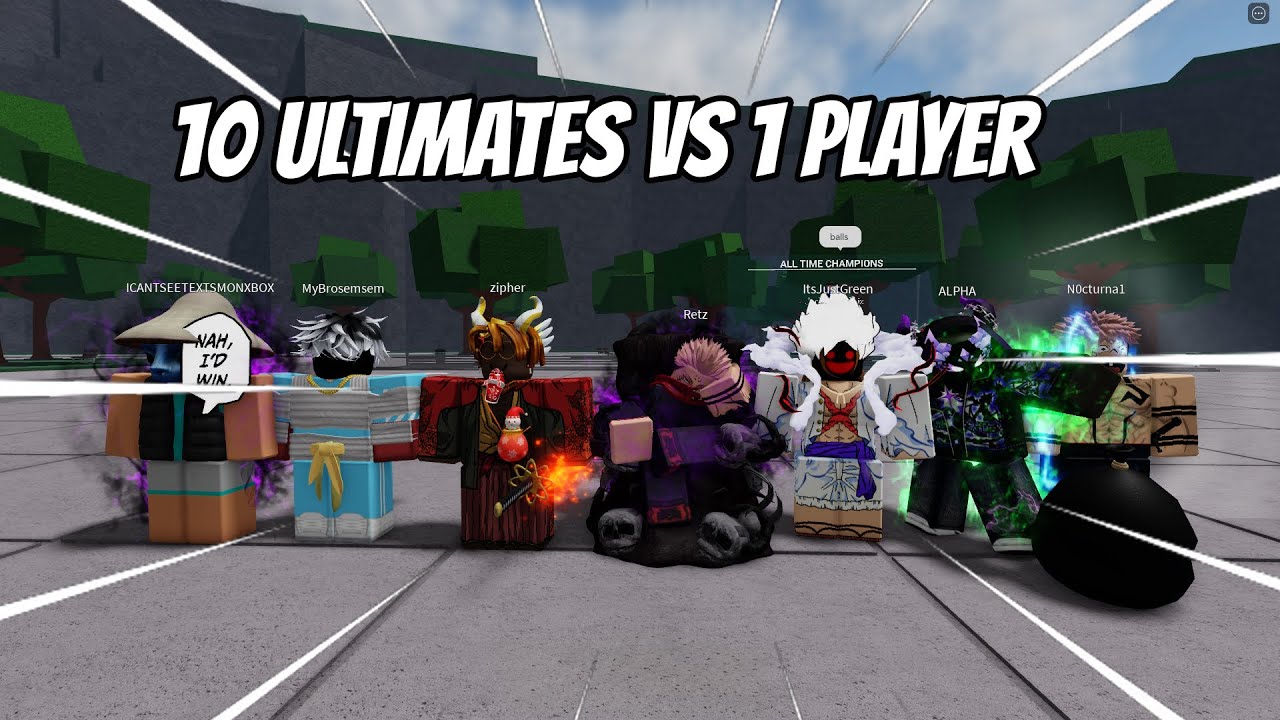 10 Ultimate vs 1 Player.. (Strongest Battlegrounds) - YouTube