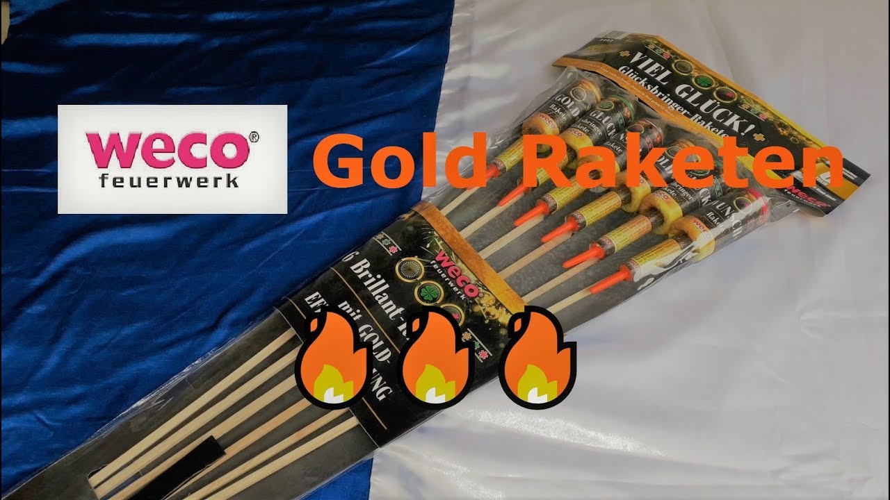 [NEUHEIT] Weco "Viel Glück" (Gold) Raketen | 🔥GreatFireworks🔥 - YouTube