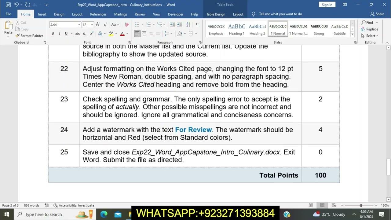 Exp22_Word_AppCapstone_Intro - Culinary | Exp22_Word_AppCapstone_Intro - Culinary - YouTube