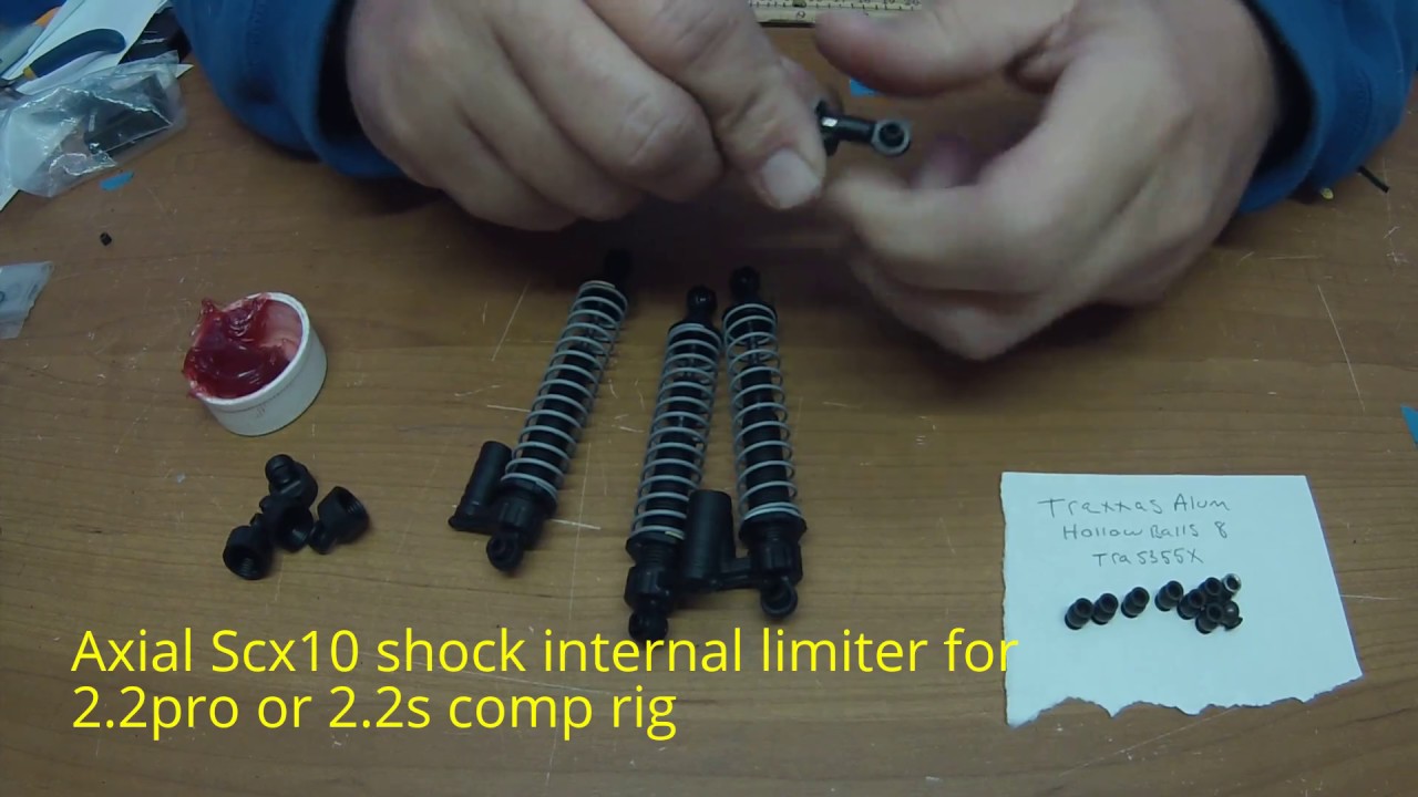 Axial scx10 shocks internal spacers set-up for 2.2pro 2.2s comp rig ...