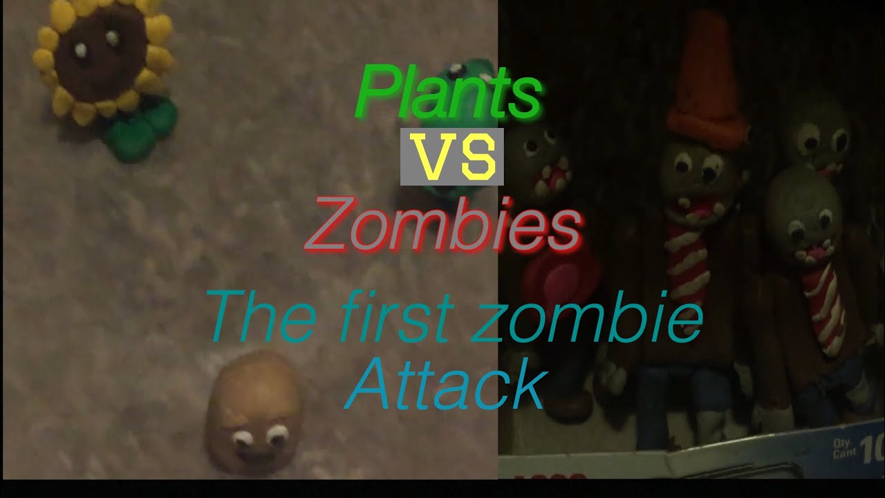 Plants vs Zombies Clay Adventures- episode 1 first zombie attack - YouTube