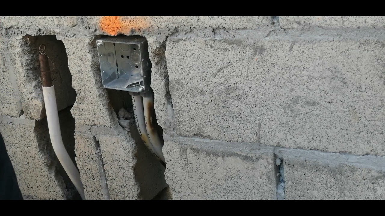 Electrical rough in. 4x4 Metal box installation - YouTube