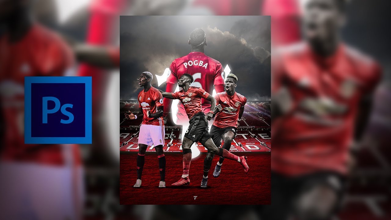 Paul Pogba - Football Poster Design | Speed Art | Flairdzn | - YouTube