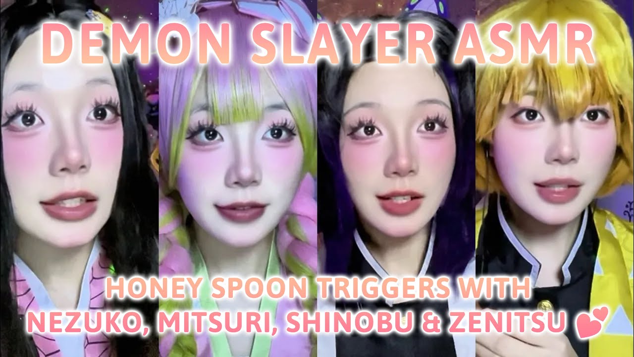Demon Slayer ASMR Full Cast | 🍯🥄 Honey Spoon Triggers with Mitsuri ...