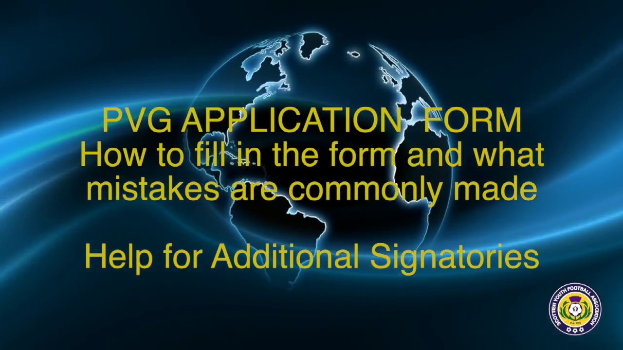 PVG APPLICATIONS - HOW TO COMPLETE - YouTube