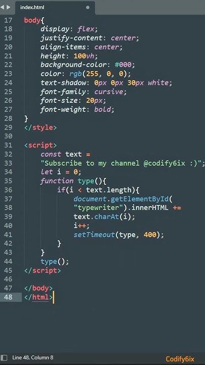 Text typing effect | HTML, CSS & JS - YouTube