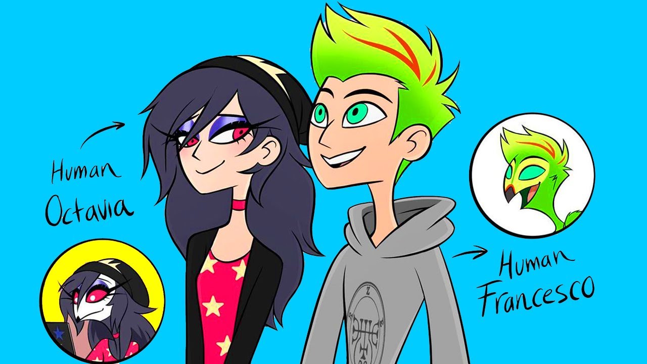 Human Octavia and Francesco’s designs | Helluva Boss Comic Dub - YouTube