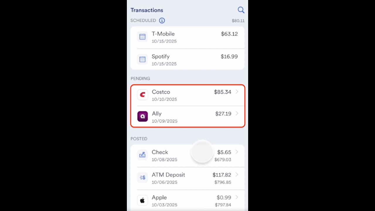 How to find pending transactions on US bank app - YouTube