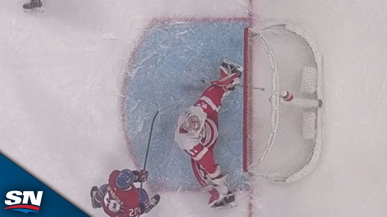 James Reimer Stretches Out Rob Cole Caufield One Timer - YouTube