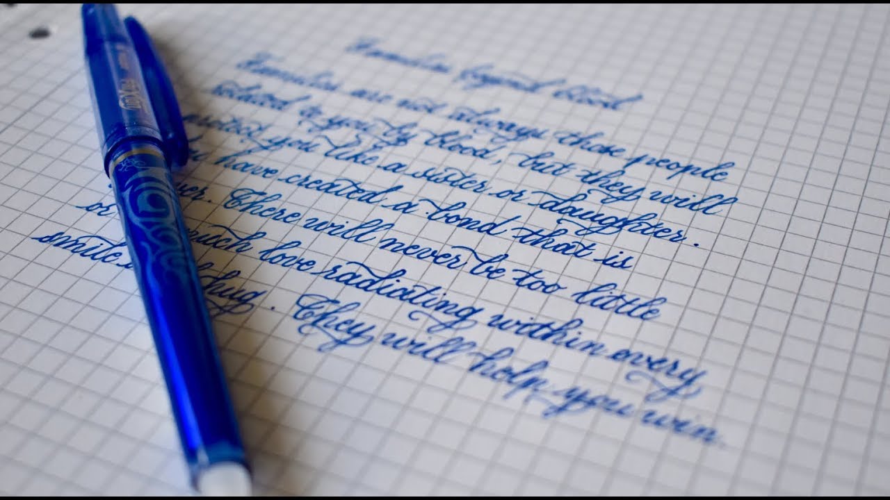 English cursive writing with a gel pen | Cursive writing for beginners ...