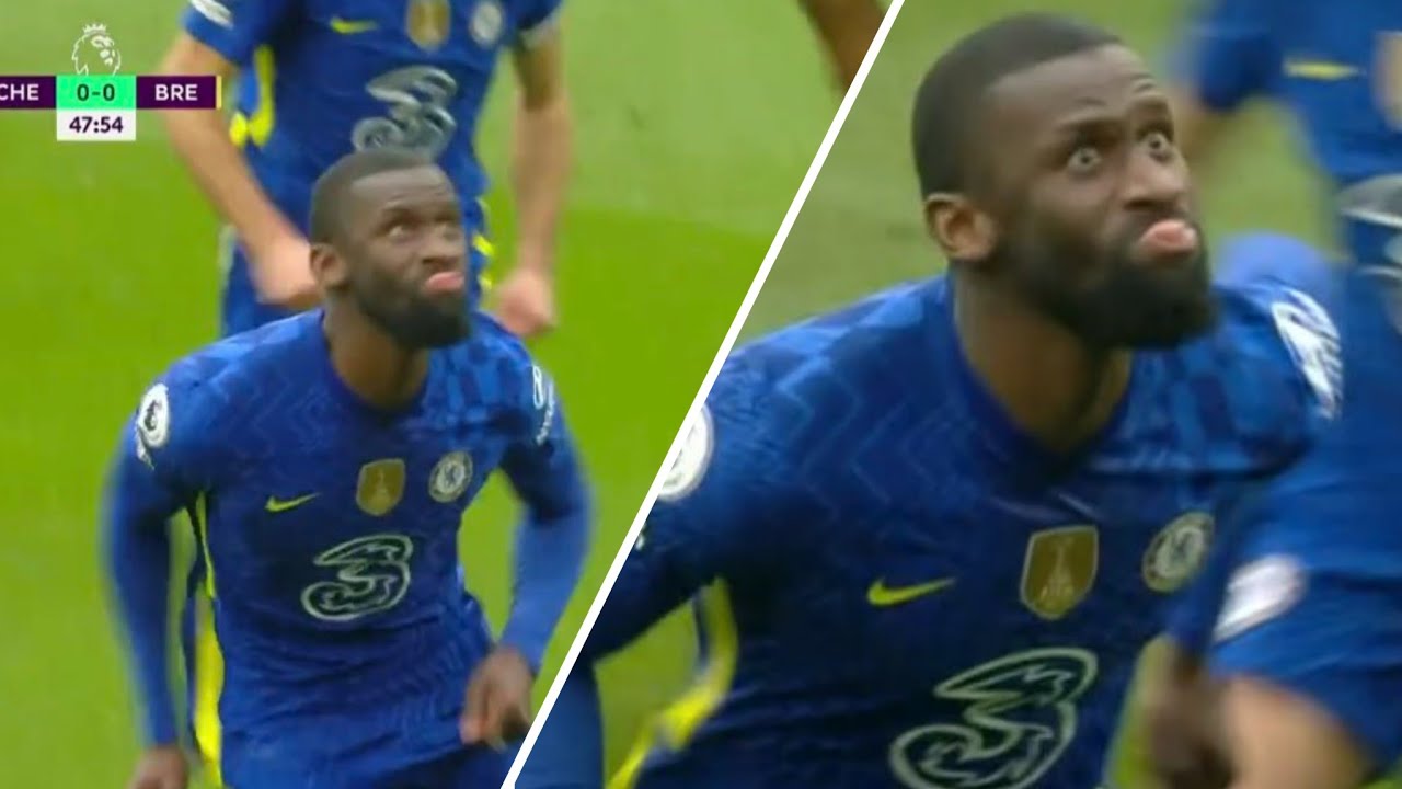 😂 Antonio Rudiger Goal Celebration vs Brentford - YouTube
