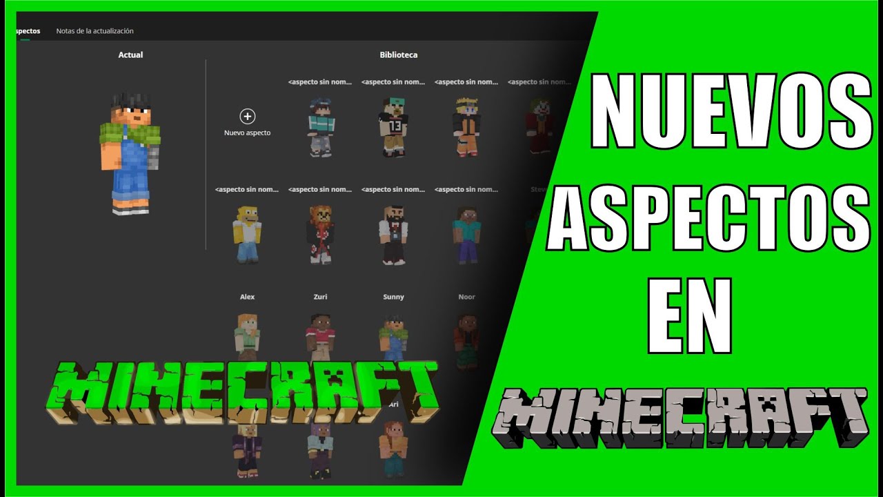 Como ELEGIR los NUEVOS PERSONAJES de MINECRAFT - YouTube