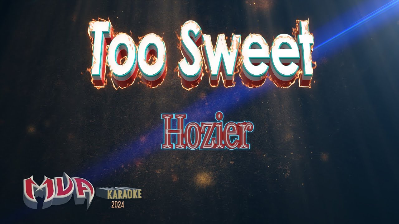 Too Sweet | Hozier | Karaoke Version | Original key - YouTube