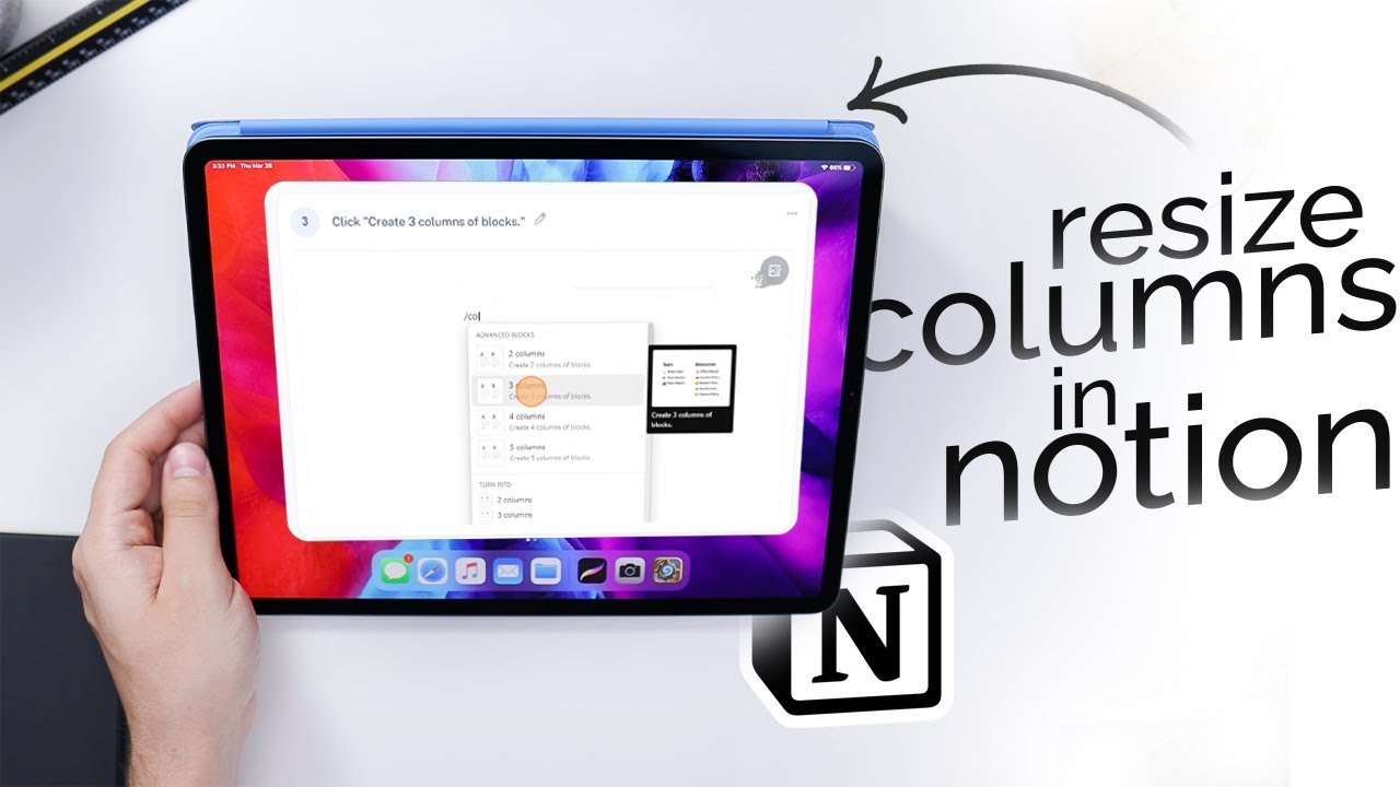How to Column Resize in Notion using iPad (tutorial) - YouTube