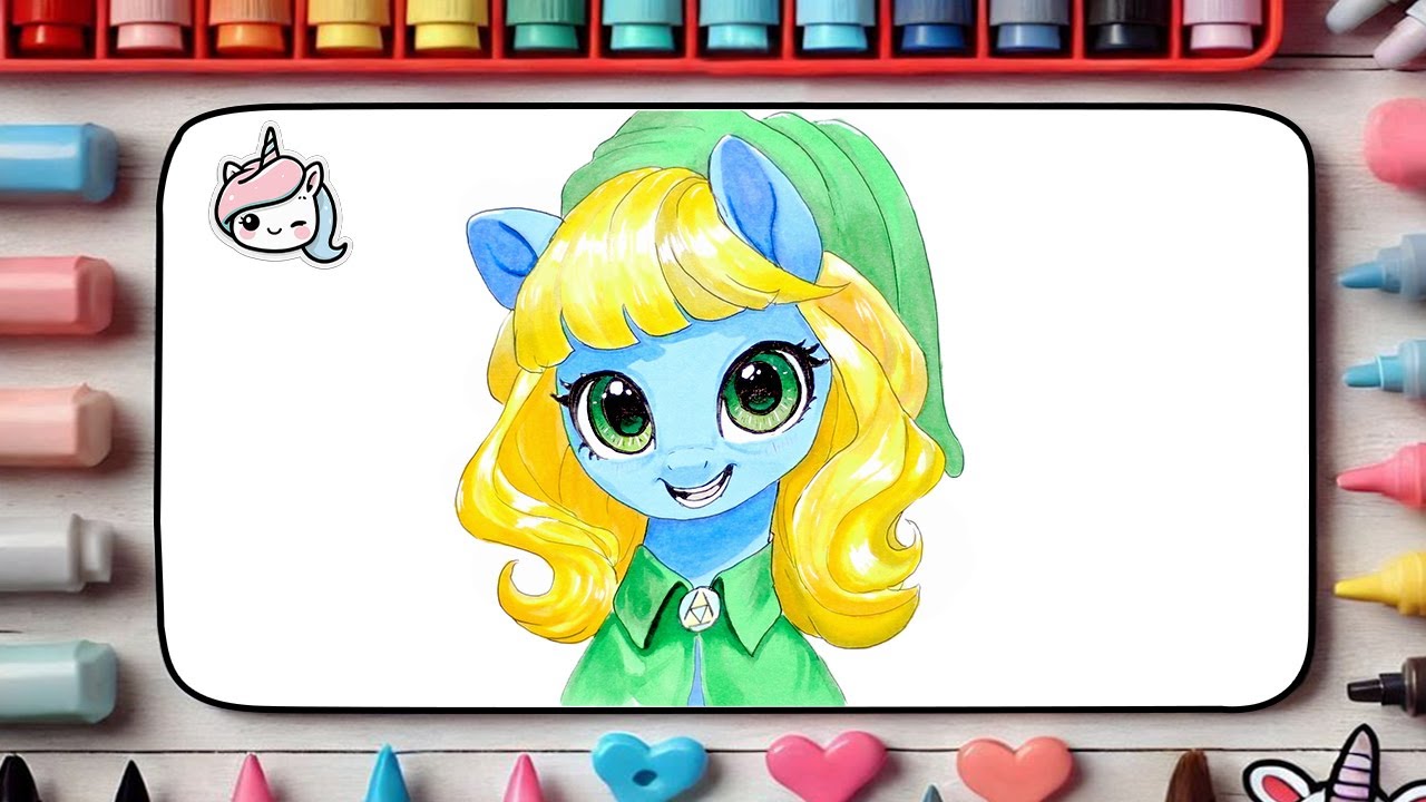 Hoy, dibujamos a una Pony de My Little Pony disfrazada de Link. - YouTube