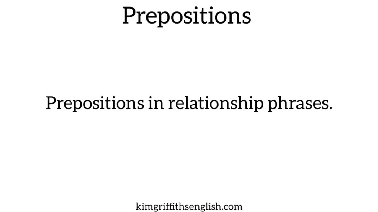 3 relationship phrases with prepositions. Learn English. - YouTube