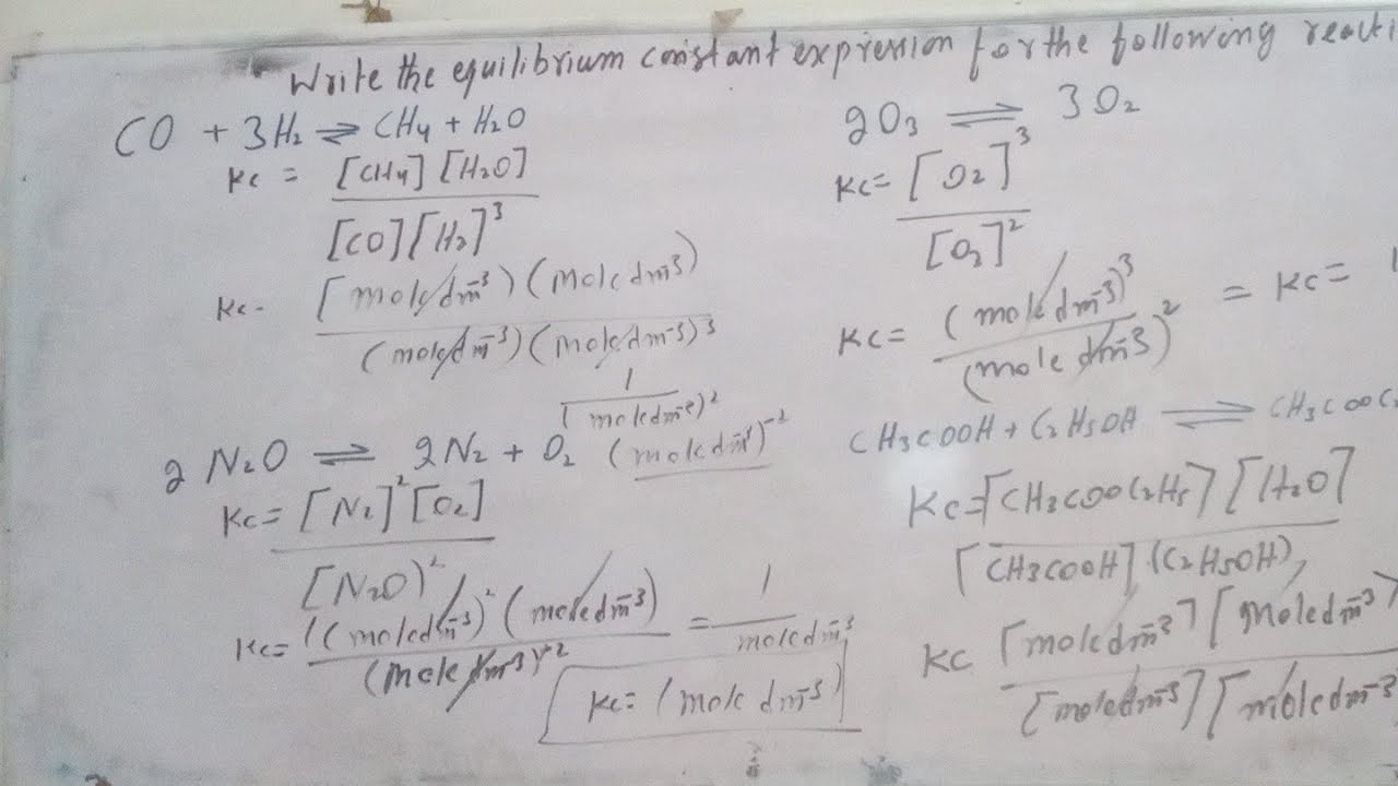 Numericals of Kc||Chap 2||Chemical equilibrium|X and Xii Chemistry ...