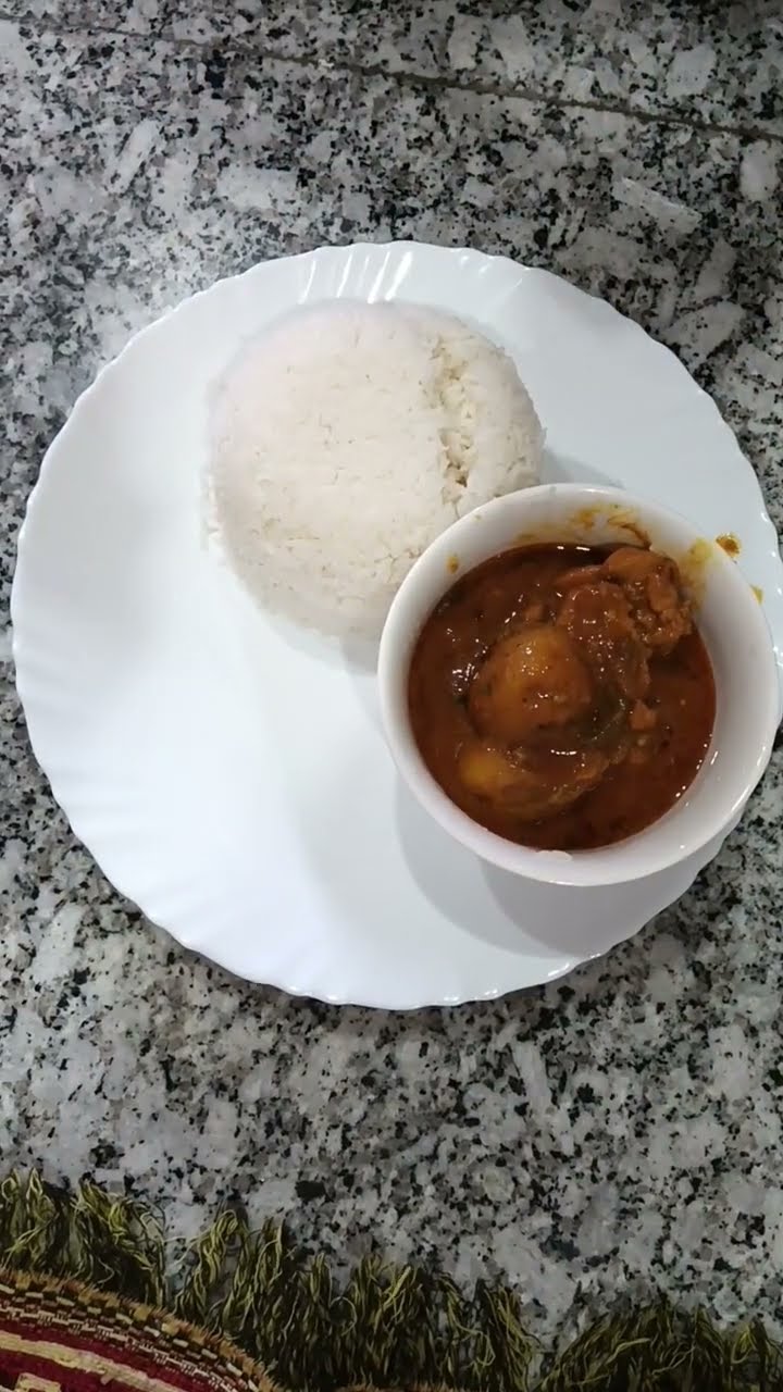 chicken 🐓 Cari rice 🍛 lunch time plate 🍽️ #shortvideo #utubeshorts ...