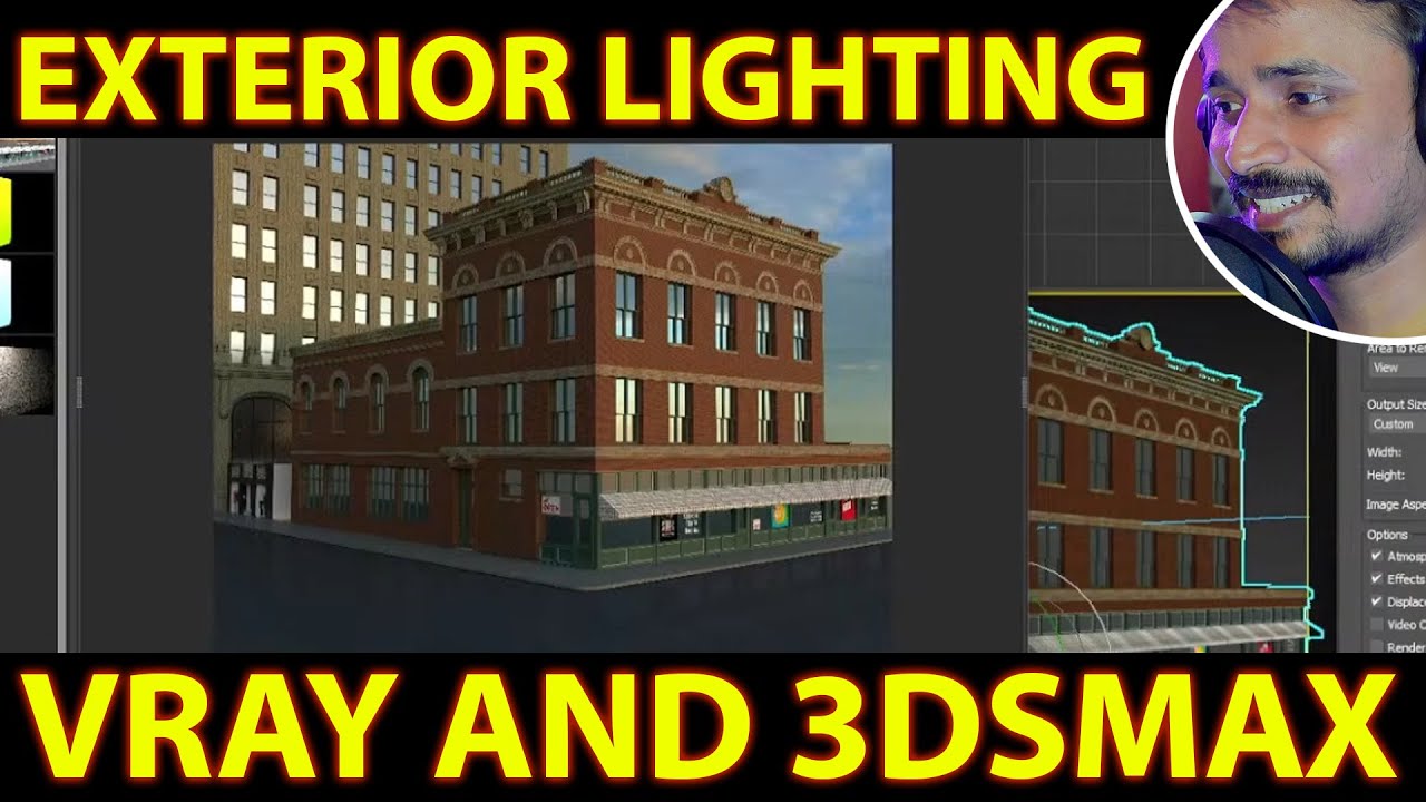 EXTERIOR LIGHTING VRAY 3DSMAX | kaboomtechx - YouTube