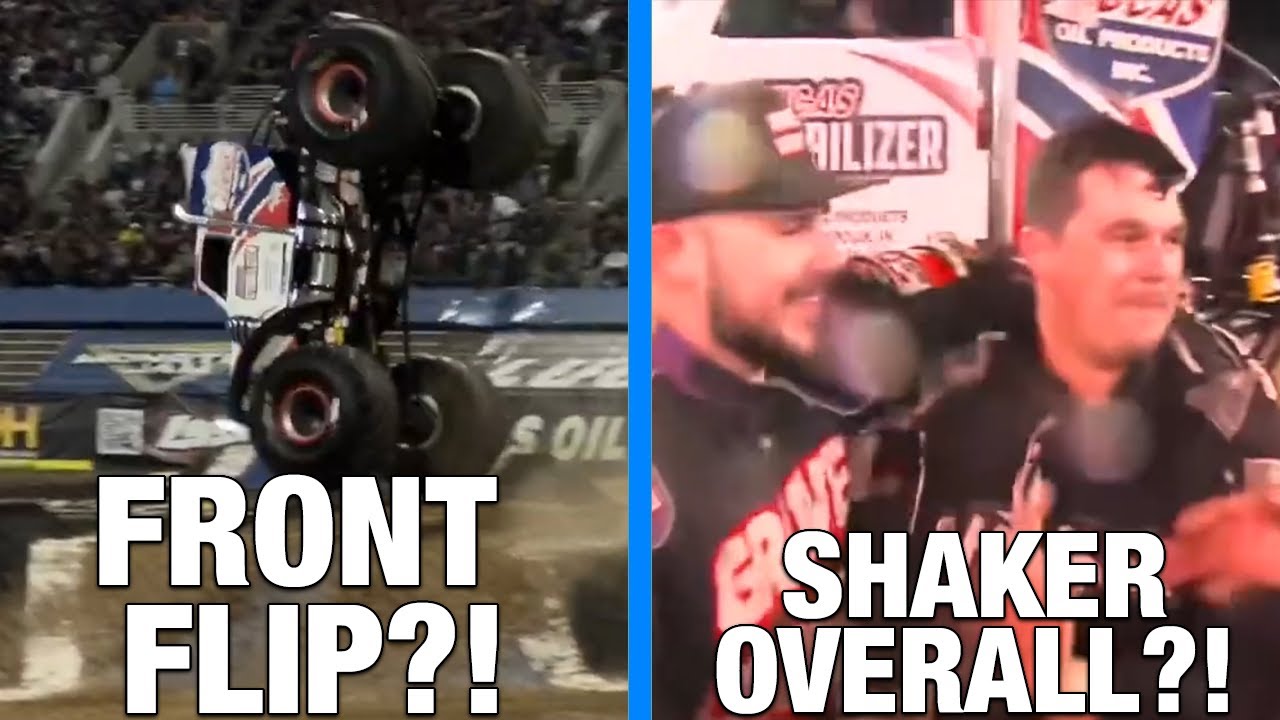 Monster Jam FRONT FLIP IN SKILLS?! Shaker Wins OVERALL?! MonsterTalk ...
