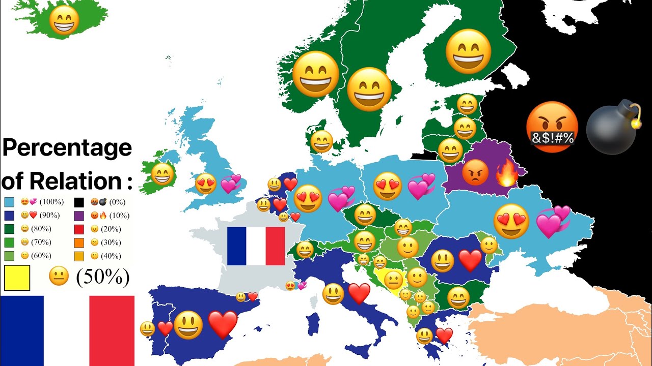 Relations ️ between France 🇫🇷 and the World 🗺️ in 2024. | World Mapping ...