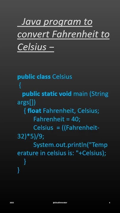 Program to convert Fahrenheit to Celsius in different programming language # viral #shorts - YouTube