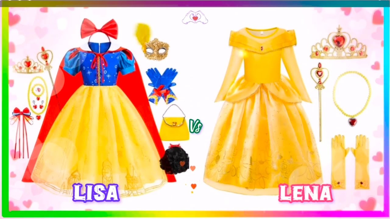 Lena or Lisa|| Snowwhite Cosplay vs Belle Cosplay vs Meland princess ...