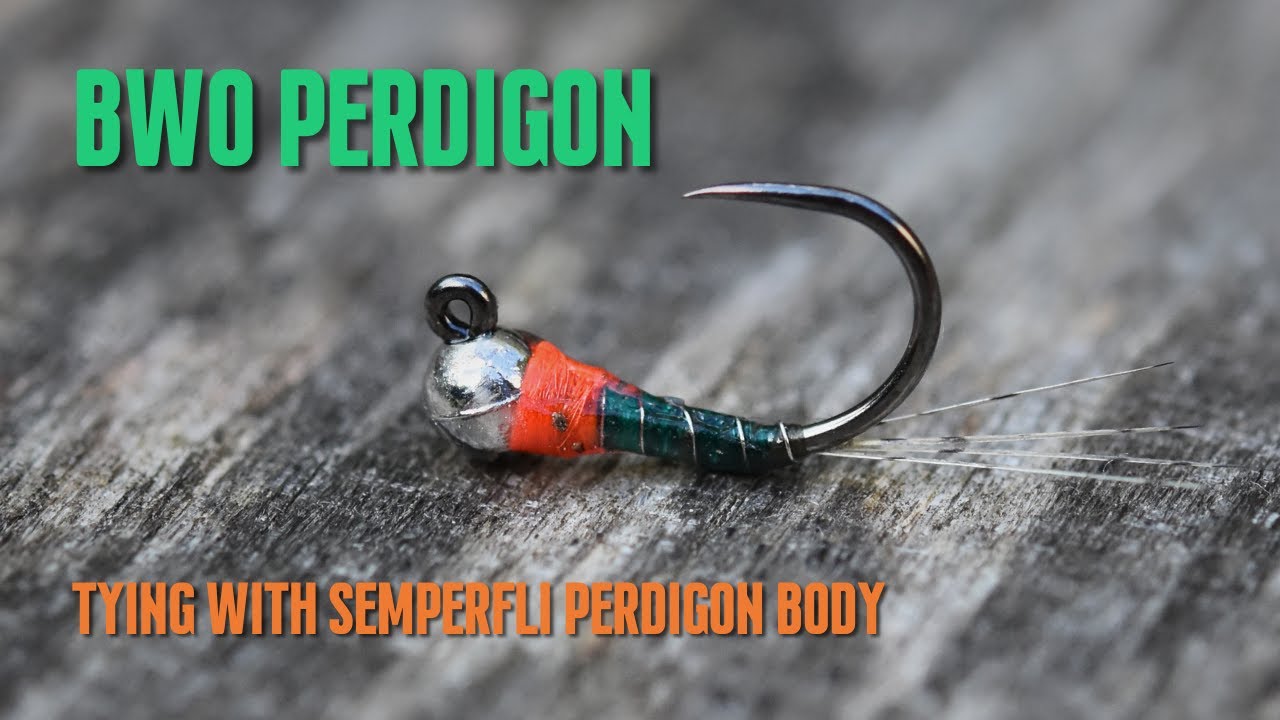Tying a BWO Perdigon with Semperfli Iridescent Perdigon Body - YouTube