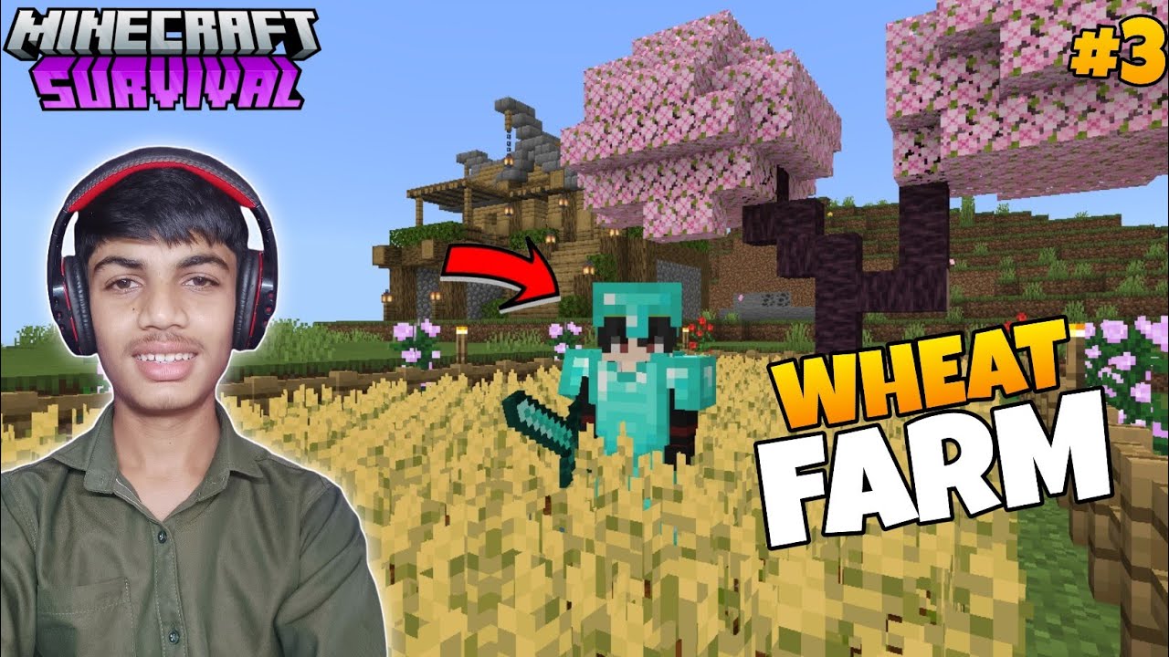 i Make My First Farm | Minecraft Survival Series Ep3 - YouTube