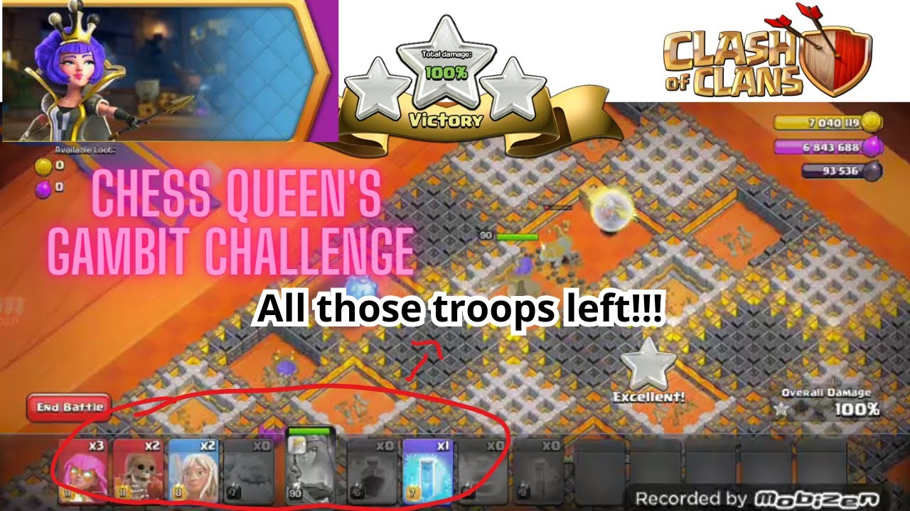 Easily 3 Star Chess Queen's Gambit Challenge Clash of Clans - YouTube
