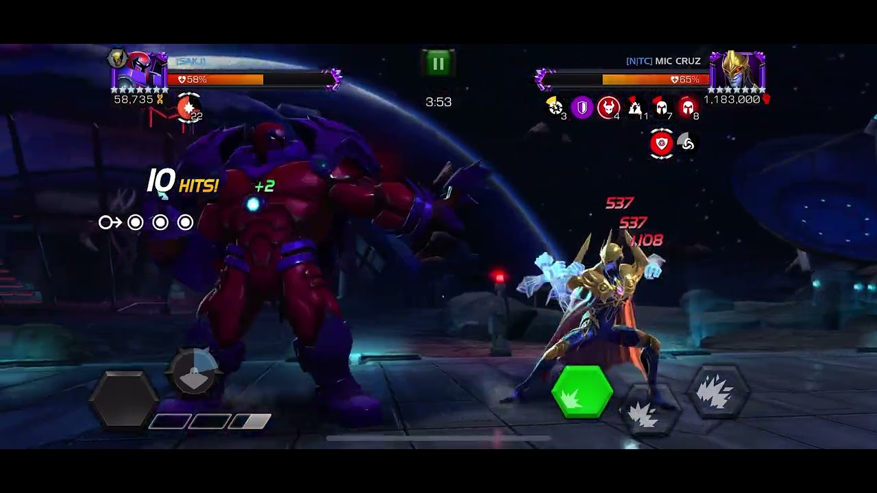 MCOC AW. 58 Onslaught VS Lumatrix - YouTube