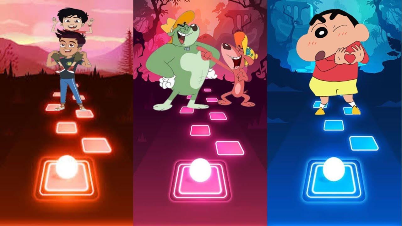 Chikoo and Bunty Vs Pakdam Pakdai Vs Shinchan - Tiles Hop EDM Rush ...