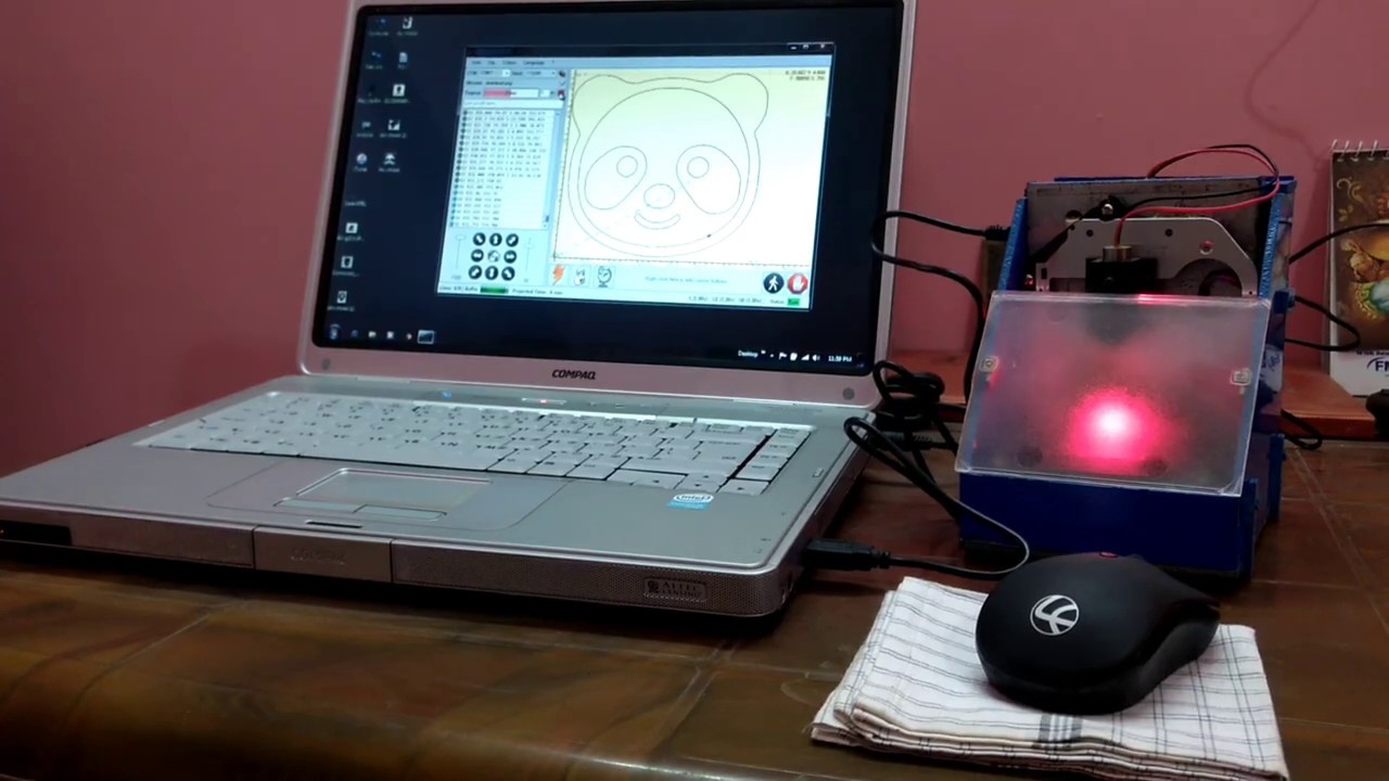 Laser cutting black vinyl sticker. - YouTube