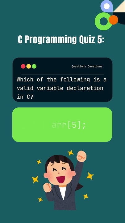 Which of the Following is a Valid Array Declaration in C? | C Programming Quiz 6 - YouTube