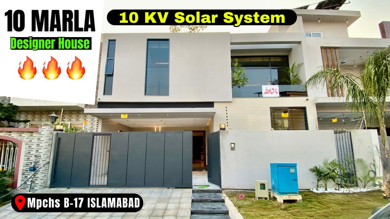 10 Marla LUXURY DESIGN House | 10 KV Solar System 🤩 | Mpchs B17 ...