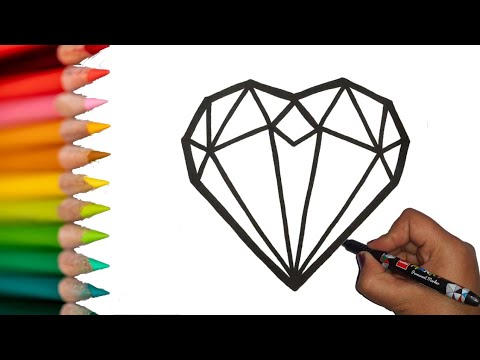 Diamond Drawing step by step tutorial @kidkid2711 - YouTube