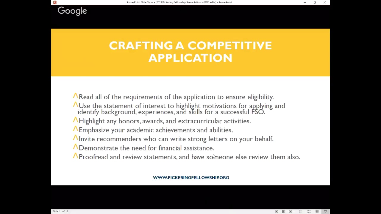 Overview of the Pickering Fellowship Program - YouTube