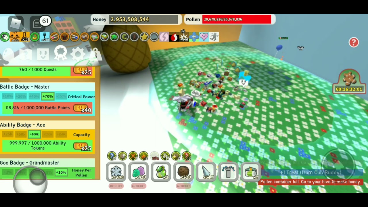 Getting Playtime and Ability Master Badges | Bee Swarm Simulator - YouTube