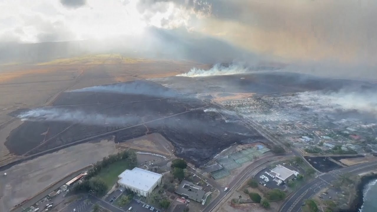 Aerial footage shows smoke rising from Hawaii's Maui after severe ...