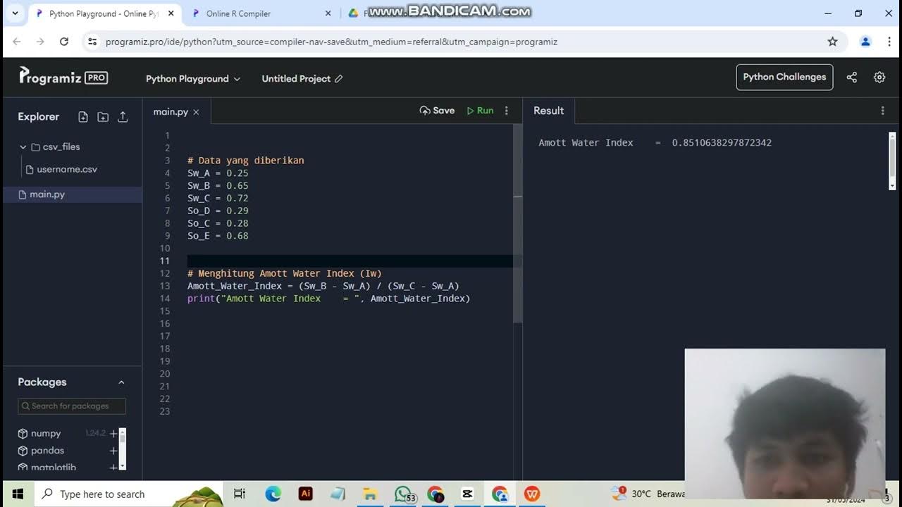 Pembahasan Program Python dan R - YouTube