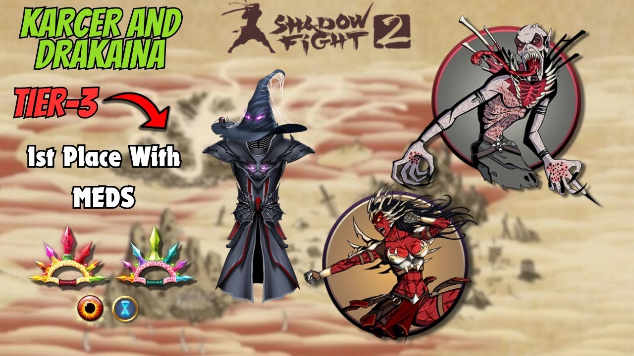 Shadowfight 2 || Karcer and Drakaina Gameplay || Underworld Tier-3 ...