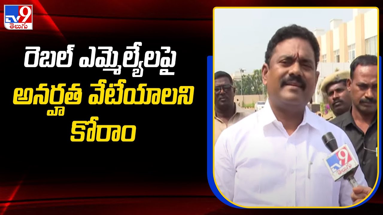 రెబల్ ఎమ్మెల్యేలపై అనర్హత వేటేయాలని కోరాం : AP Chief Whip Prasada Raju ...