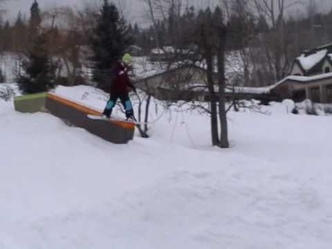 Backyard Snowboard Park Jib Farm #2 - YouTube