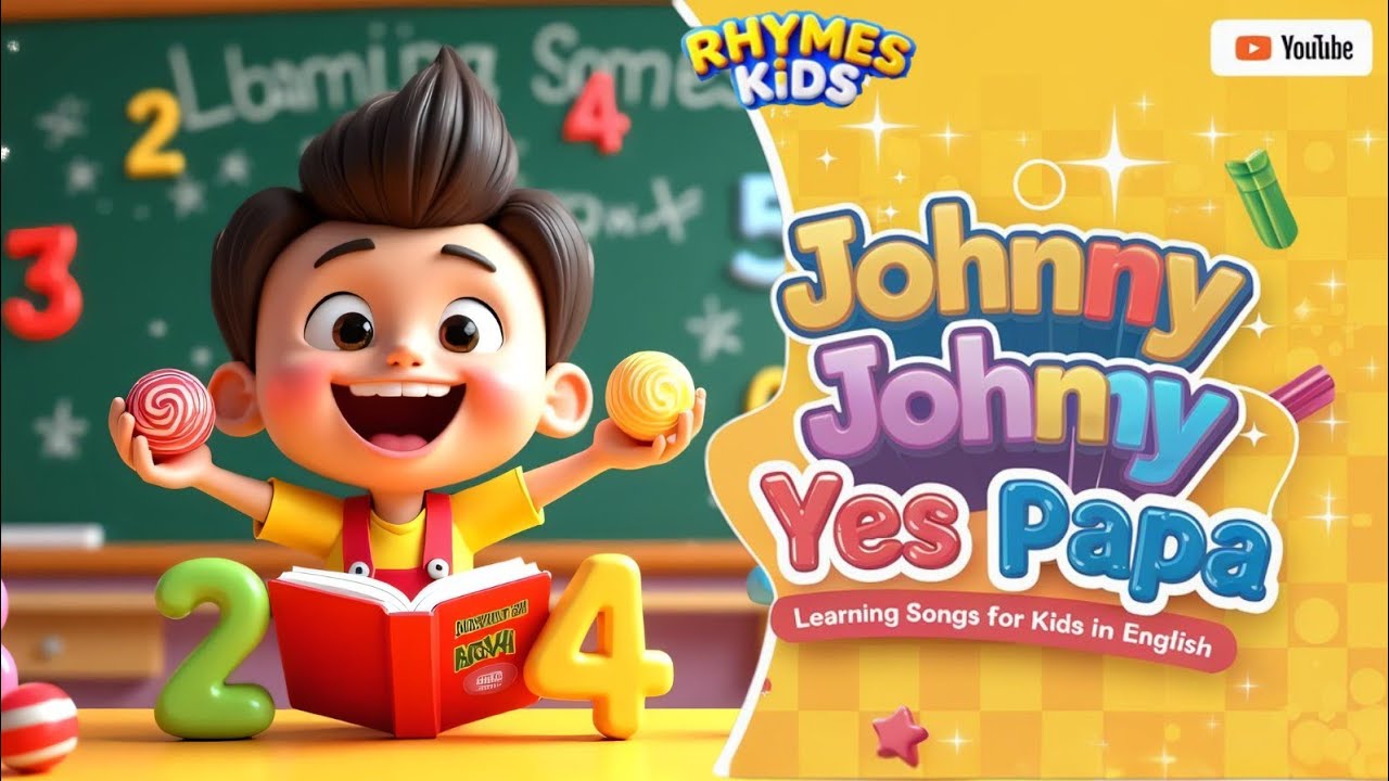 Johnny Johnny Yes Papa Cartoon Song| Learning Songs for Kids in English ...