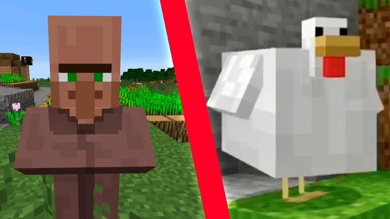 VILLAGER VS CHICKEN MINECRAFT BATTLE - YouTube