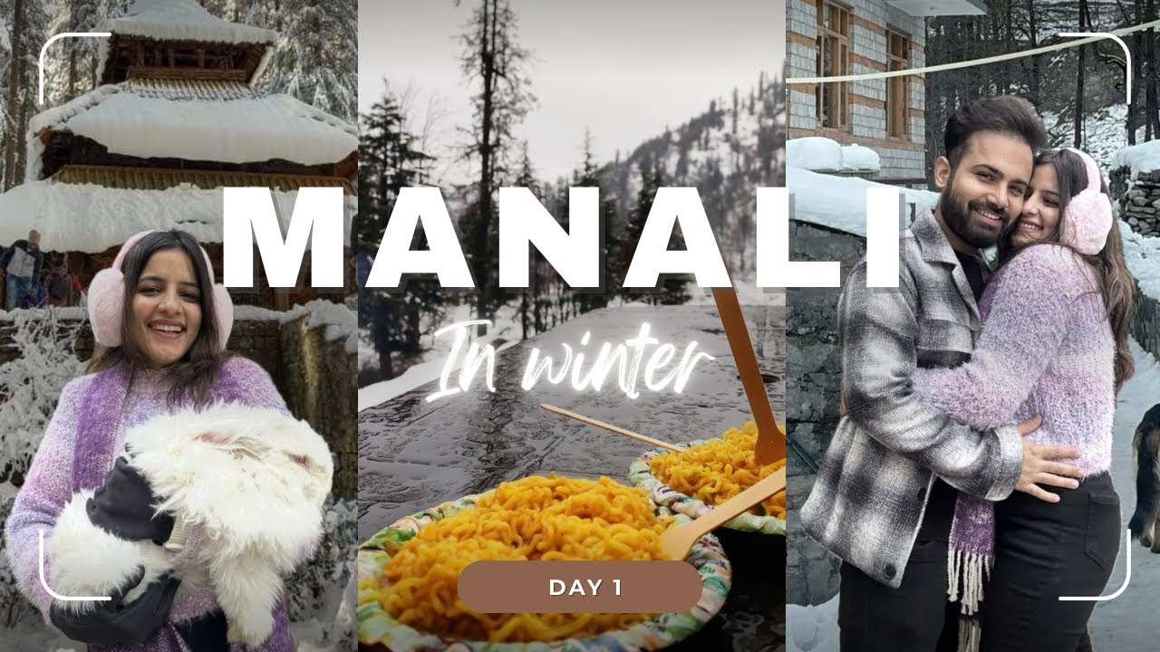 Manali in winter Day 1 | Hadimba devi temple 🛕| Manali ki mall road ...