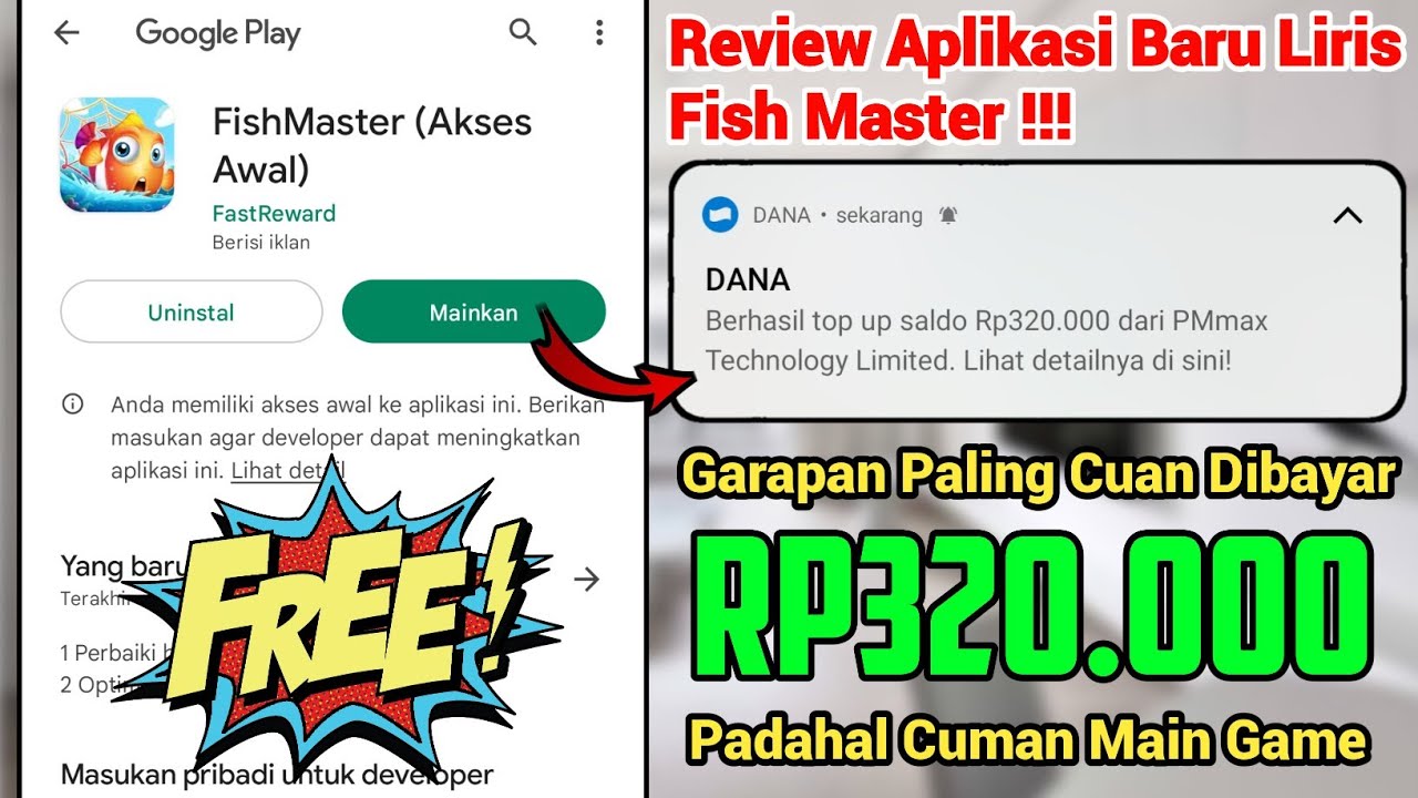 Aplikasi Fish Master | Cara Dapat Saldo Dana Gratis 2023 - Cukup Main ...