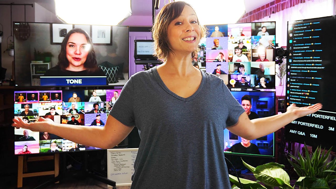BEHIND THE SCENES Virtual Event Studio CRAZY Tech Setup! - YouTube