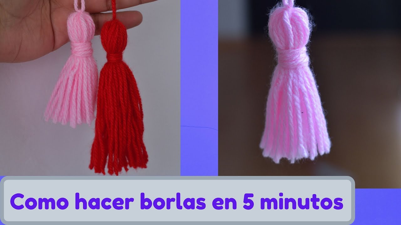 🧶Como hacer borlas en 5 minutos⌚/ How to make tassels in 5 minutes ...
